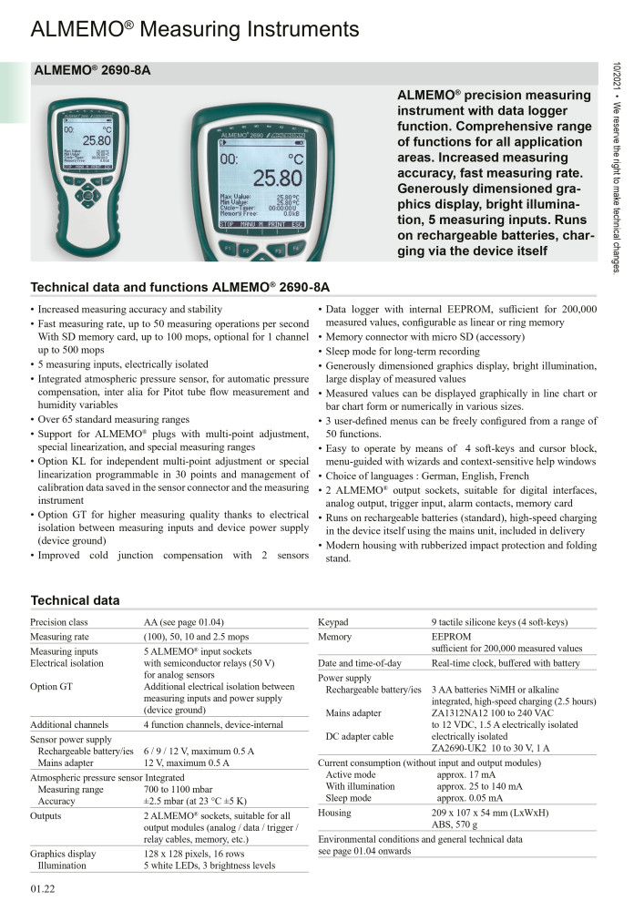 ALMEMO® 2690-8A 多功能資料擷取器 | 幸託有限公司 XIN TOP CORPOTATION